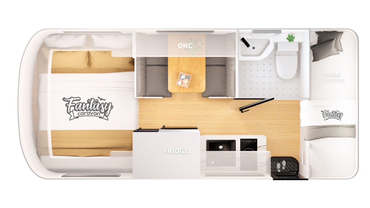 17ft Caravan with Solar | Fantasy Caravan Cubby 17
